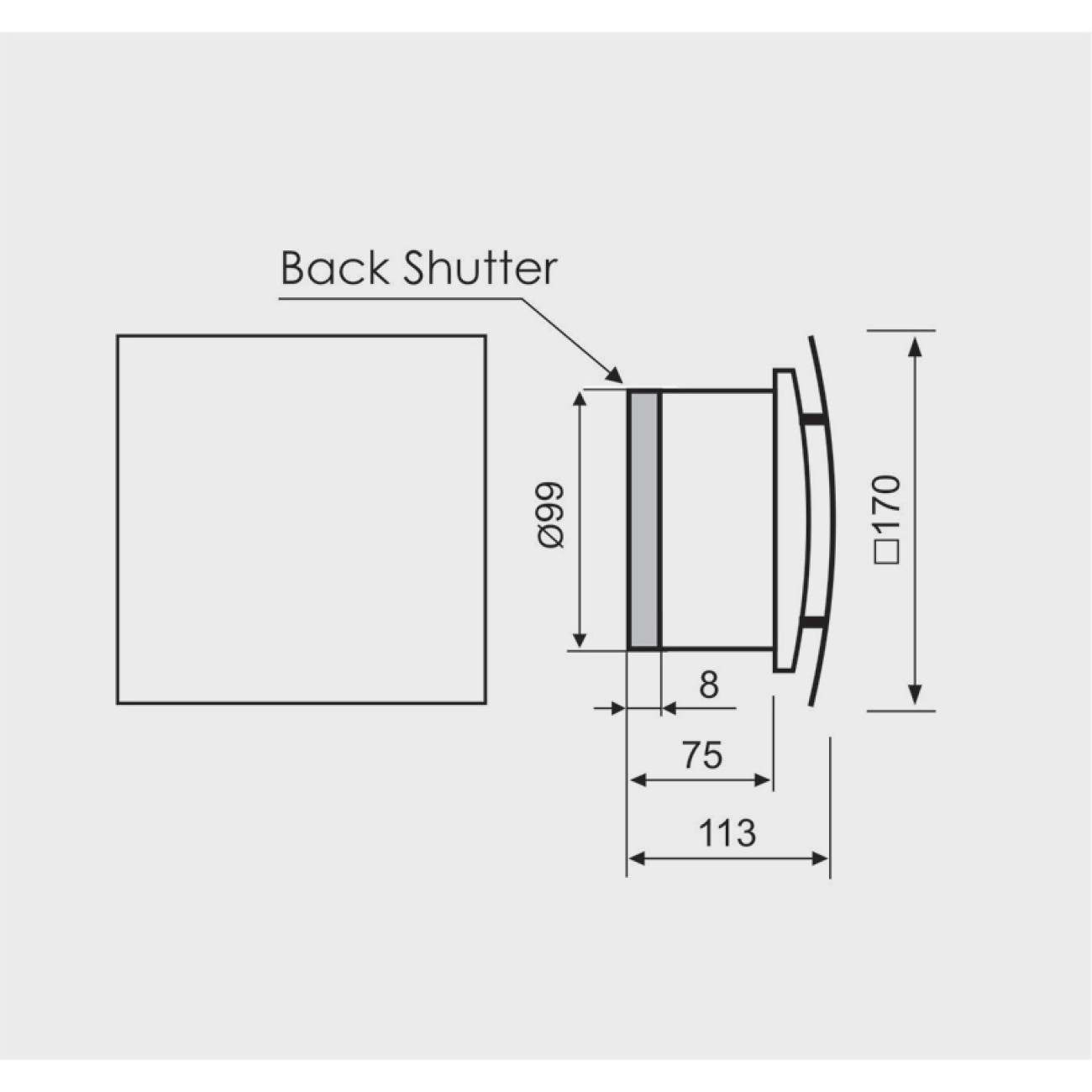 Ventilator Baie 8275 Alb 13w