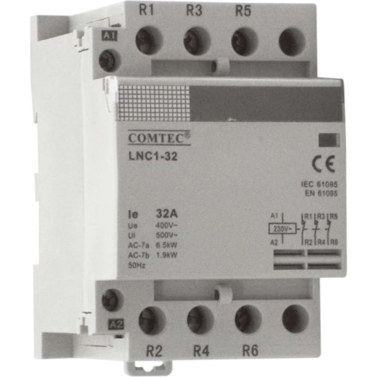 Contactor Cu Montare Pe Sina Din Lnc1 32 1no 1nc Comtec