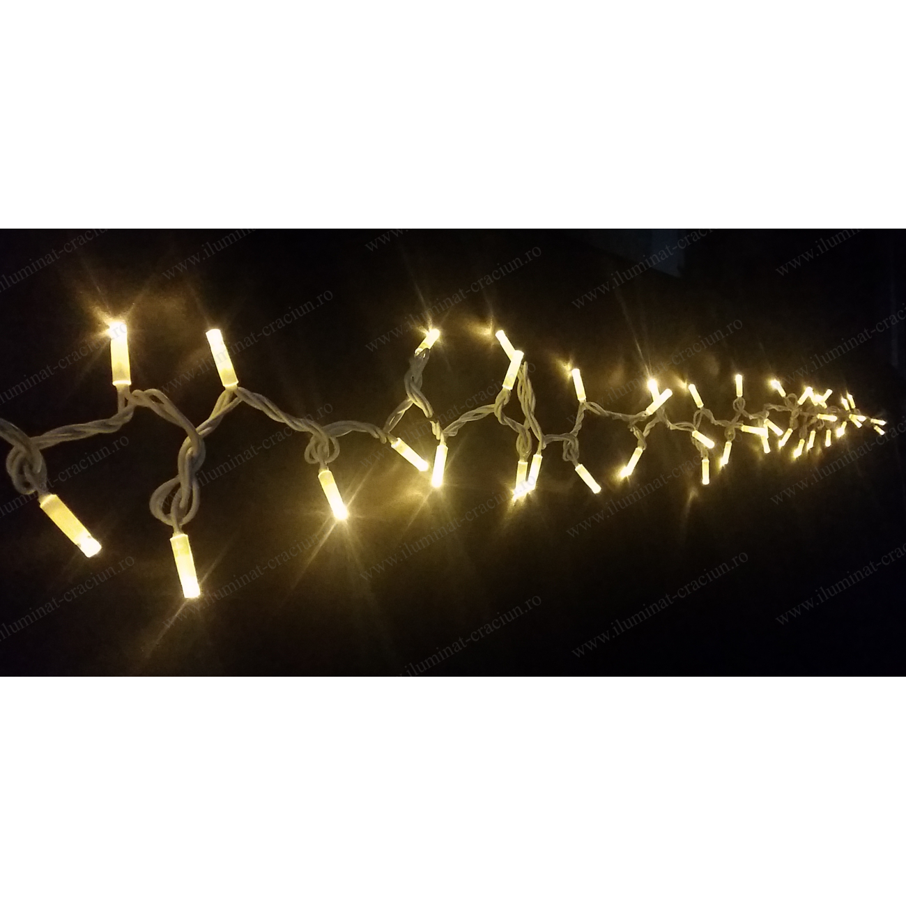 Instalatie Alb Cald 9m 80 Led Sir Fir Alb Exterior