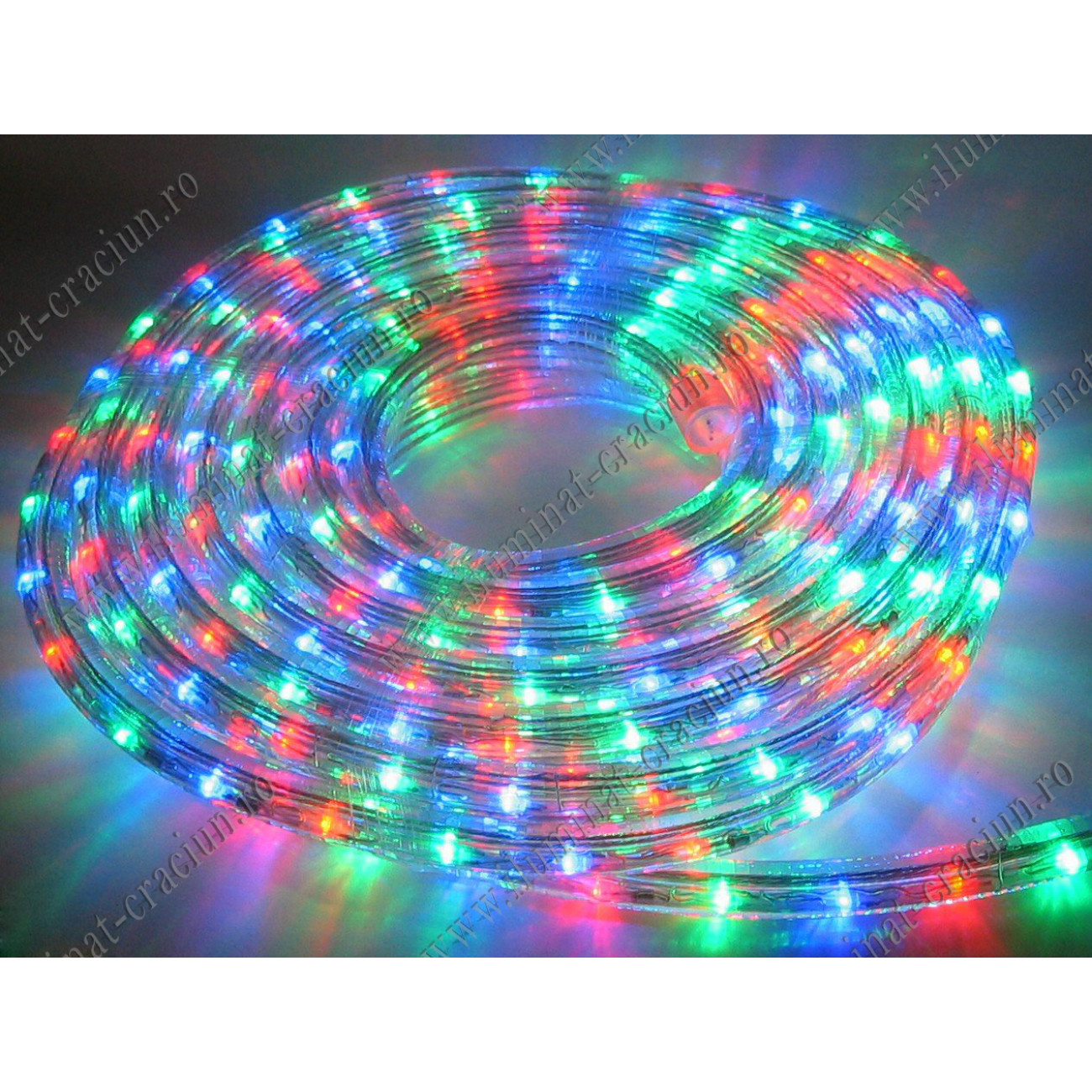 Cablu Luminos Led Multicolor Rola 10 Metri 3 Fire
