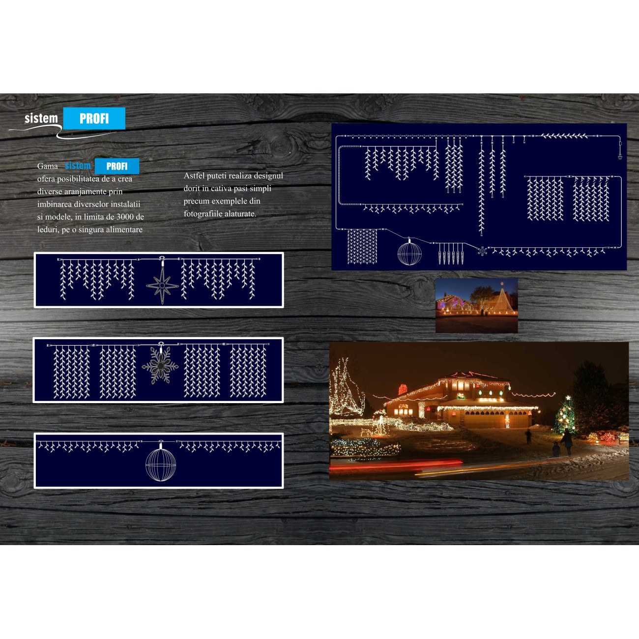 Instalatie Streasina Sir 100 Led Alb Rece 2x1m Fir Negru Dd 9006 Cdl ...